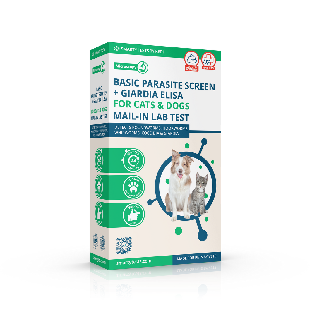 Basic Fecal Parasite Screen + Giardia ELISA Mail in Lab Test for Cats ...